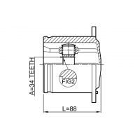FEBEST - 1711-Q5 - inner cv joint 34x104
