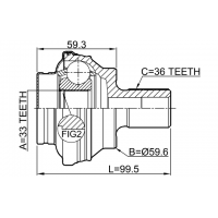 FEBEST - 2310-CCR - Outer cv joint rear