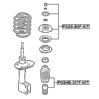 FEBEST - PGSS-B9F-KIT - front shock absorber mounting, repair kit