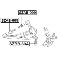 FEBEST - SZAB-008 - front bushing, front control arm